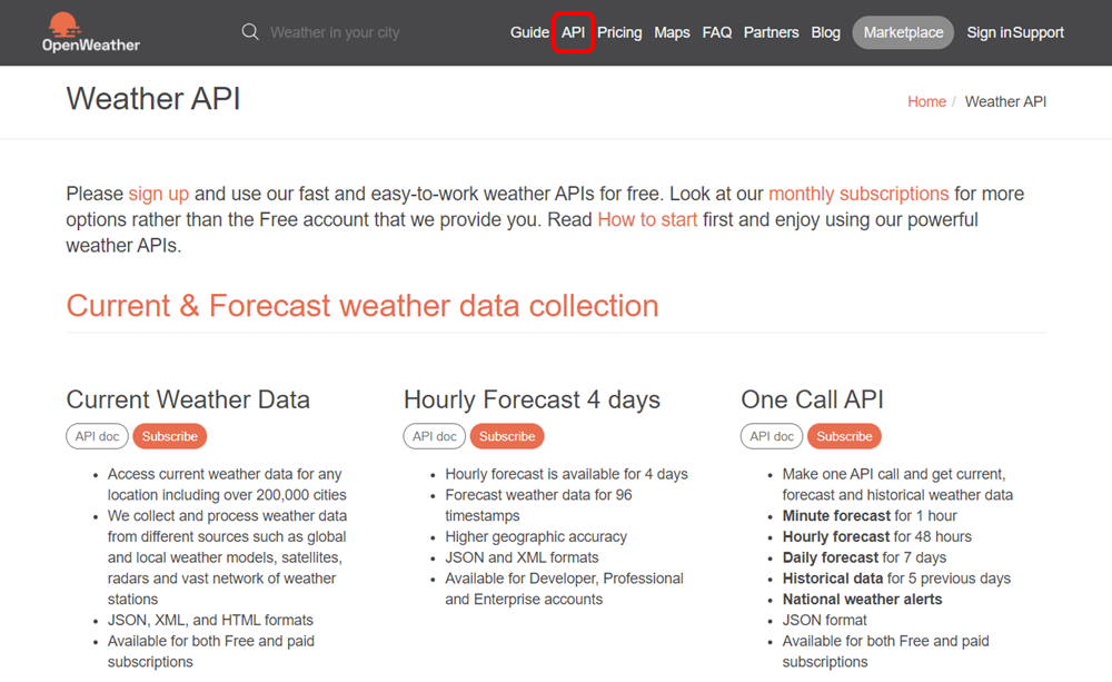 OpenWeather社Weather APIを使用するためのAPIキー取得 | mky's website